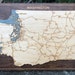Washington State Map Wall Plaque / 3D Layered Wood / Hand Drawn, Laser ...