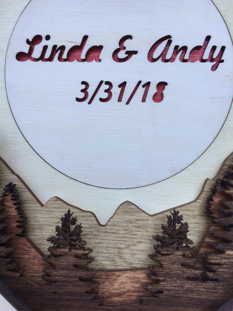 Personalized 3D Laser Cut Shadow Box Wood Scene Inlaid - Etsy