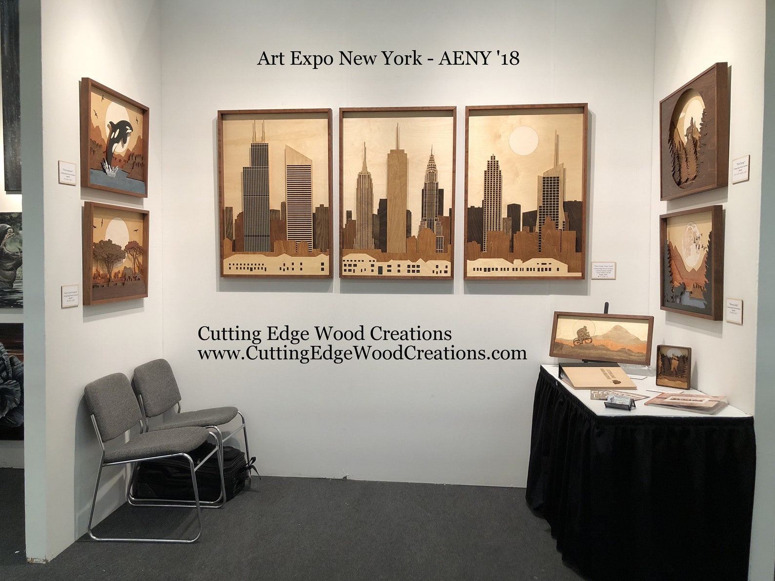 New York City Skyline 3D Wood Shadow Box Tríptico / Corte - Etsy España
