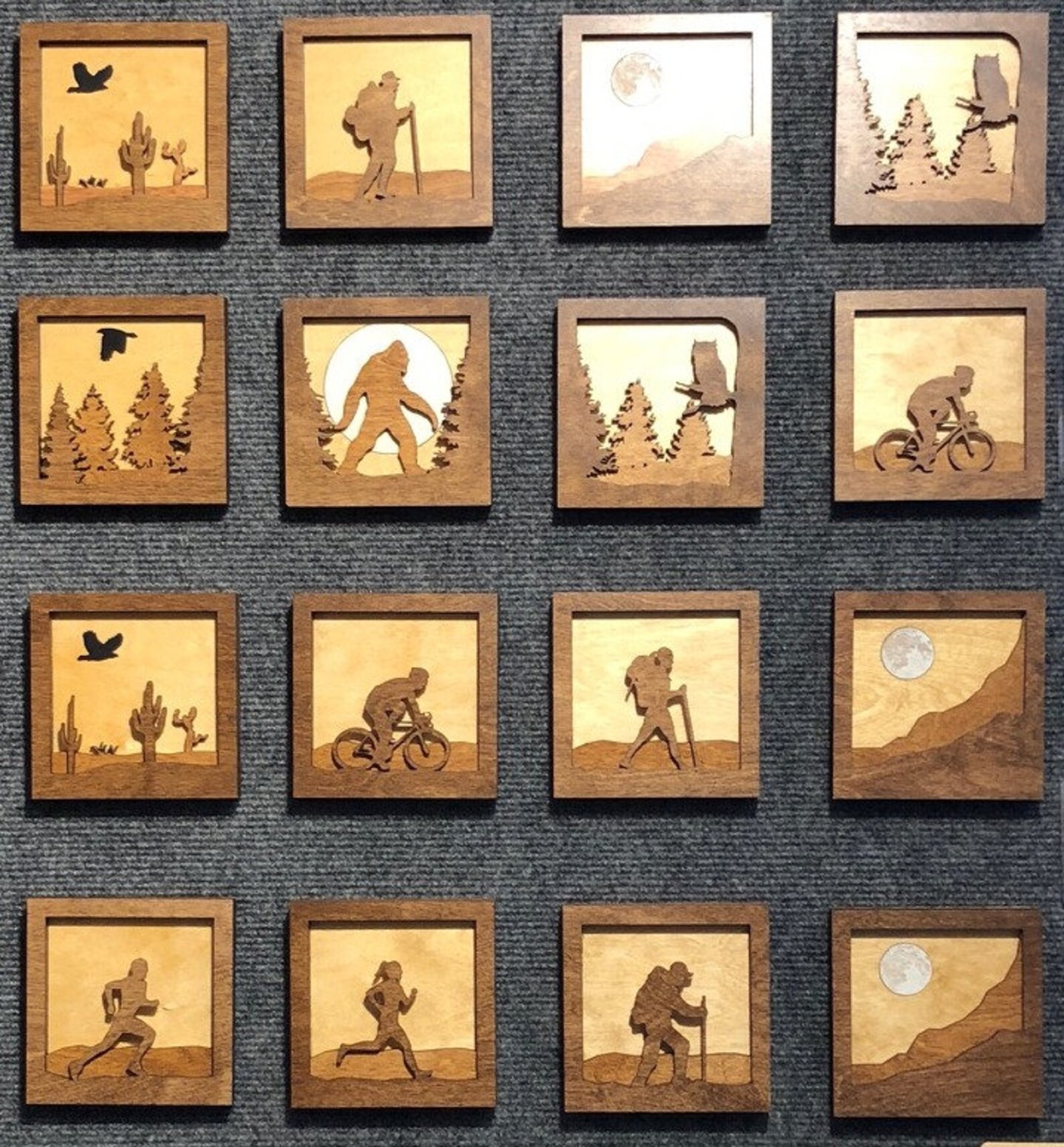 Sasquatch BIGFOOT in Forest 3D Shadow Box Wood - Etsy