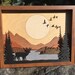 Deer in Forest by Lake 3D Wood Shadow Box Landscape Scene / Inlaid ...
