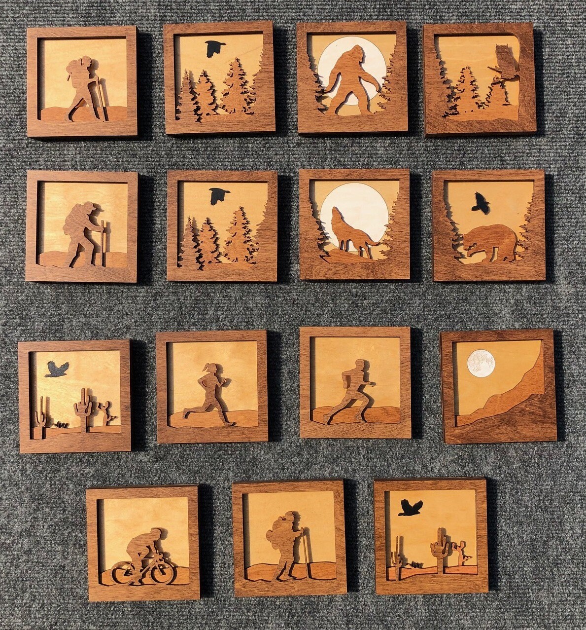 Mountain Biker 4x4 Cyclist 3D Shadow Box Wood - Etsy