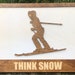 Skier think Snow Funny Wall Plaque / 3D Laser Cut - Etsy