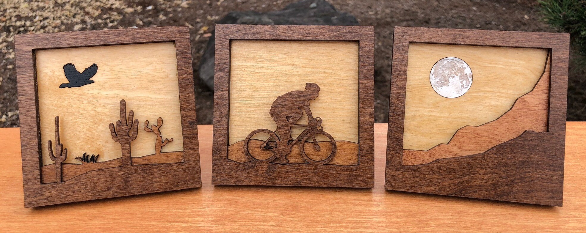 Mountain Biker 4x4 Cyclist 3D Shadow Box Wood - Etsy