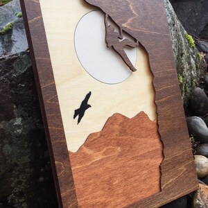 Mountain Rock Solo Climber 3D Wood Shadow Box Laser Cut Scene, Inlaid ...