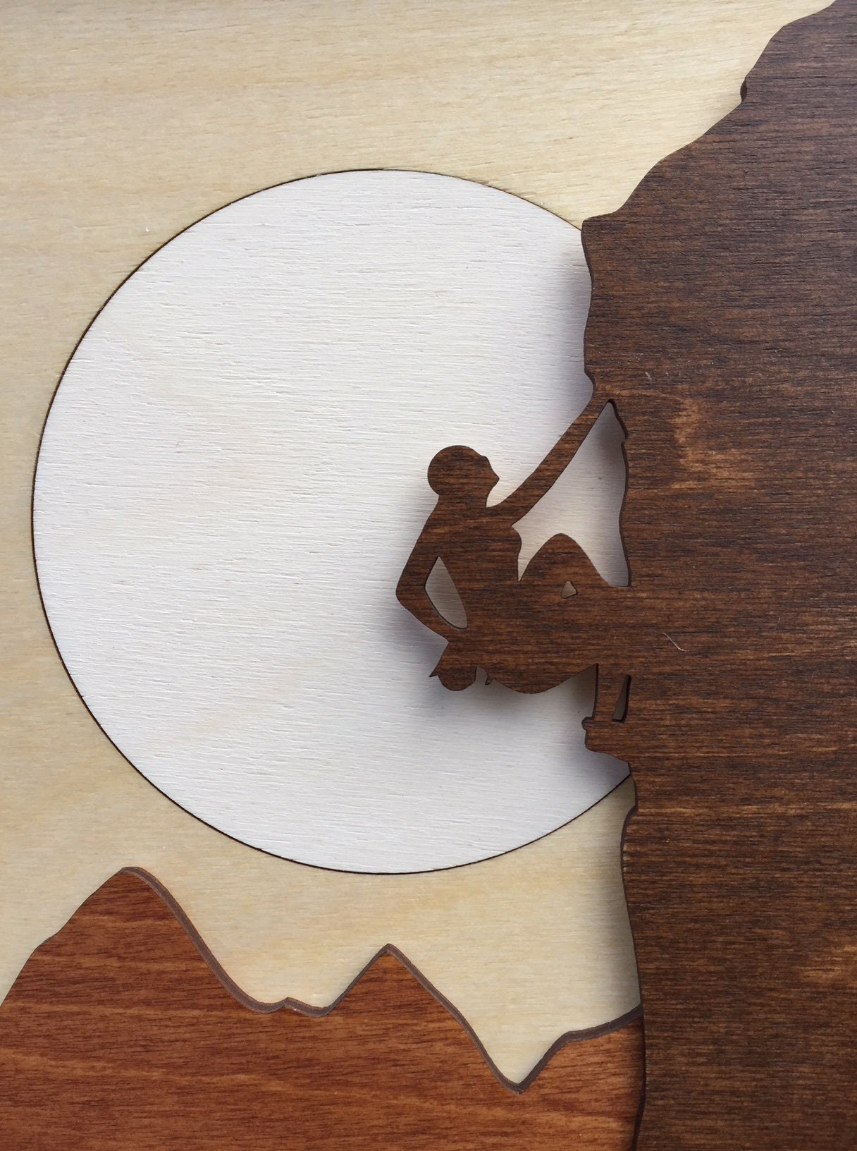Mountain Rock Solo Female Climber 3D Wood Shadow Box Laser Cut - Etsy ...