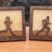 Female Runner Jogger 3D Wood Shadow Box 4"x4" Small Creations Scene ...