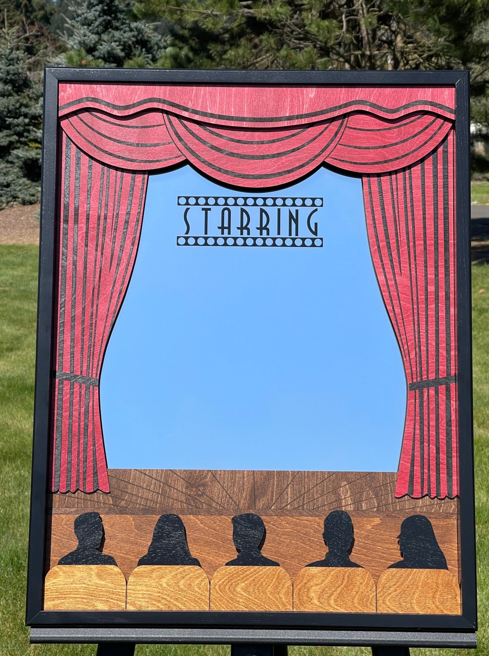 3D Wall Mirror Art Theater With Audience Layered Wood Scene - Etsy