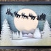 Santa, Sleigh and Reindeer Christmas 3D Wood Shadow Box Scene / Laser ...