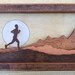 Male Runner 3D Wood Shadow Box Small Scene / Laser Cut, Inlaid / Cross ...