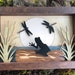 Frog on A Log With Dragonflies 3D Wood Shadow Box Scene / Laser Cut ...