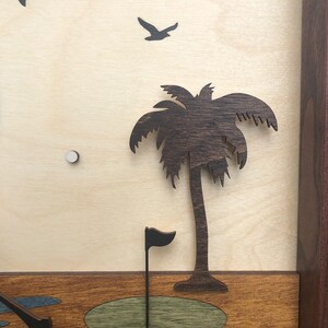Golfers 3D Wood Shadow Box Scene Inlaid, Etched / Golfing / Water ...