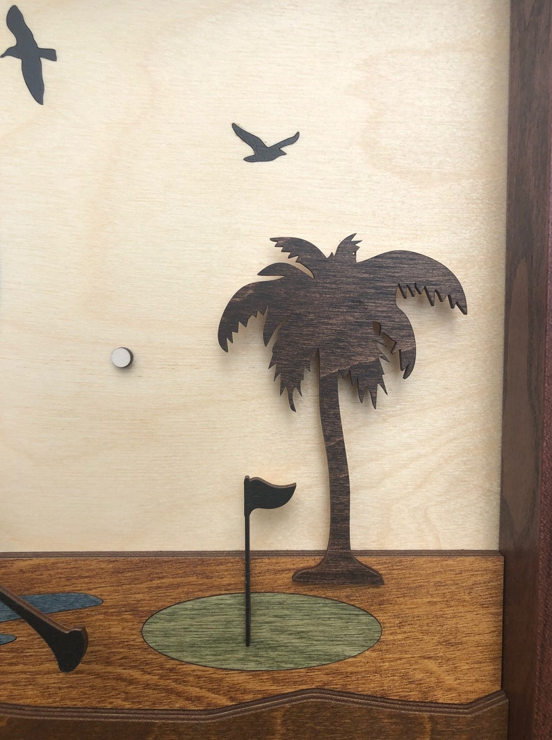 Golfers 3D Wood Shadow Box Scene Inlaid Etched / Golfing / | Etsy