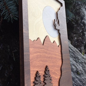 Mountain Rock Solo Female Climber 3D Wood Shadow Box Laser Cut Scene ...