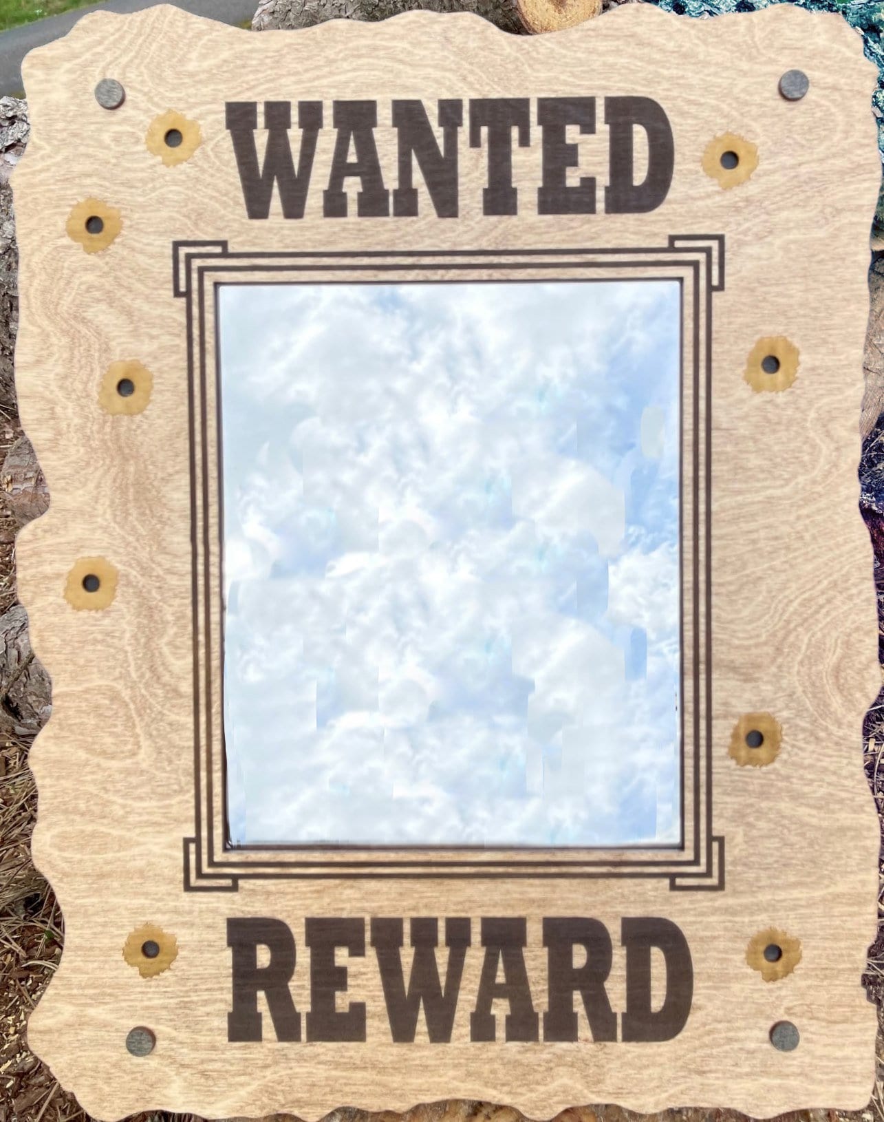Mirror Old West WANTED REWARD Wood Poster Wall Decor Etched 3 - Etsy