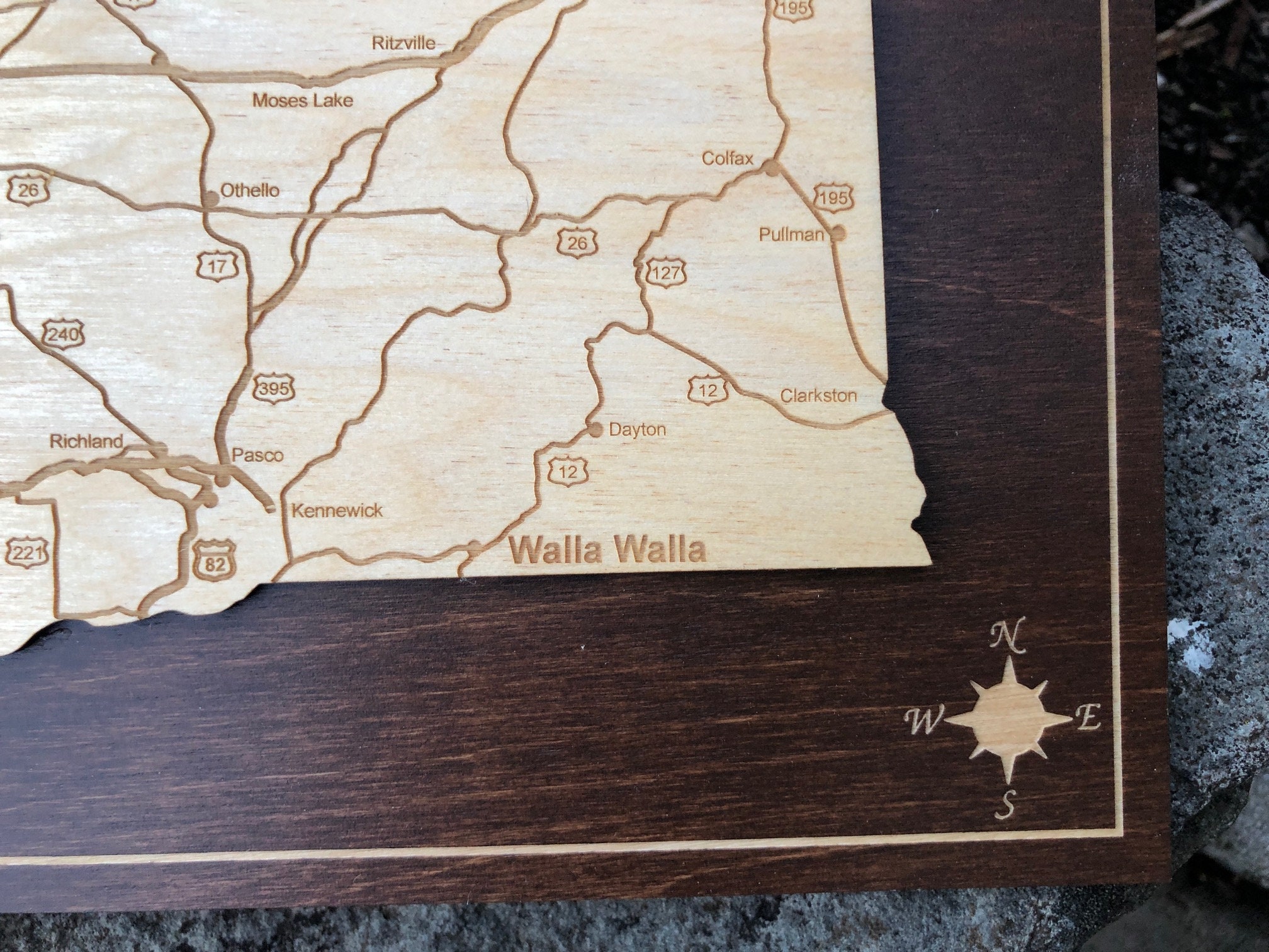 Washington State Map Wall Plaque / 3D Layered Wood / Hand | Etsy