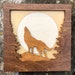 Howling Wolf in Forest 3D Shadow Box Wood Scene / Handcrafted Laser Cut ...