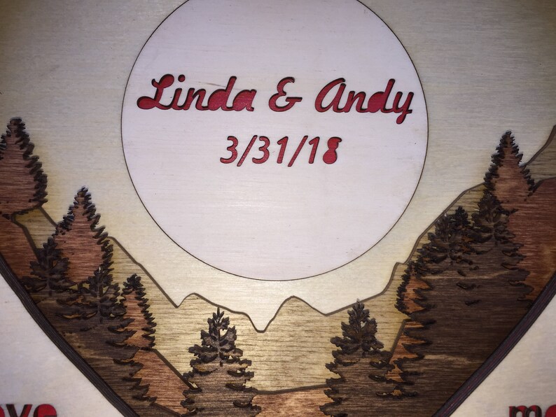 Personalized 3D Laser Cut Shadow Box Wood Scene Inlaid - Etsy