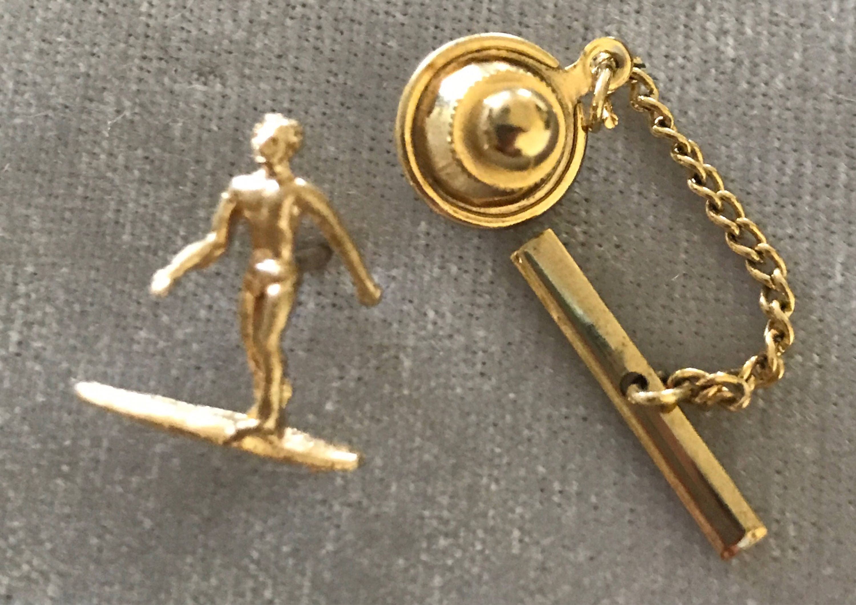 Wonderful 14K Surfer Surfing Tie Pin - Etsy