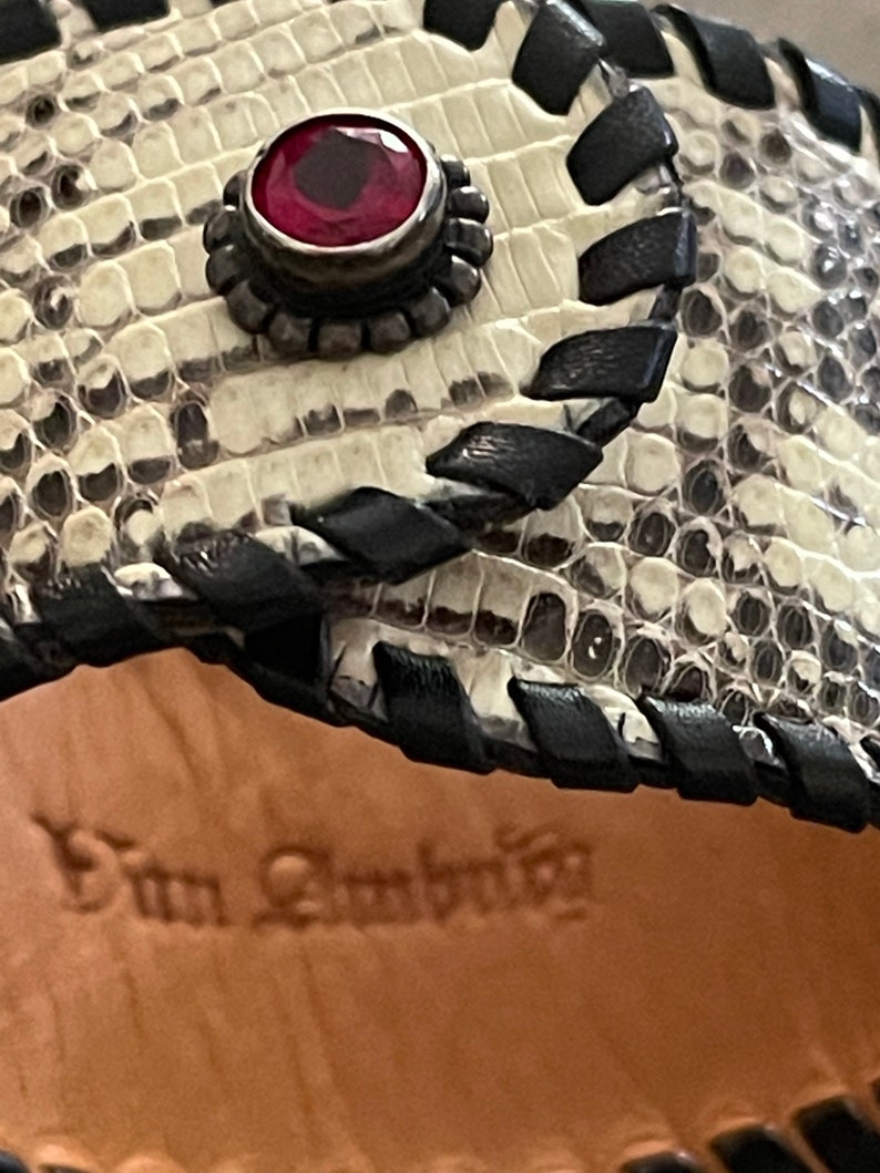 Biker Jerry Van Amburg Leathers Pink Spinel Snake Skin Wrap - Etsy