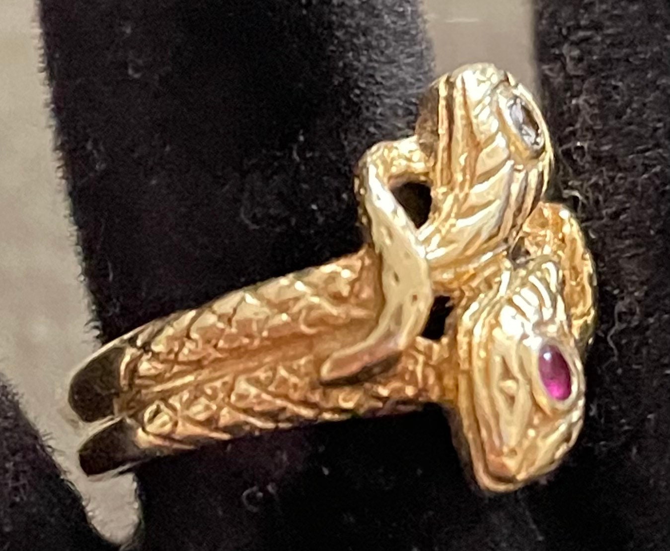 Vintage Eternal and Everlasting Symbol of Love 14K Diamond and Ruby ...
