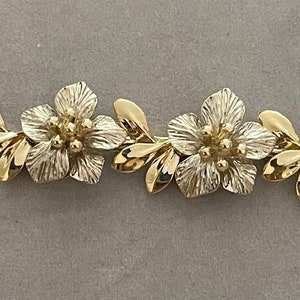 Rare Vintage Harry S Bick HSB 14K Sterling Floral Bracelet - Etsy