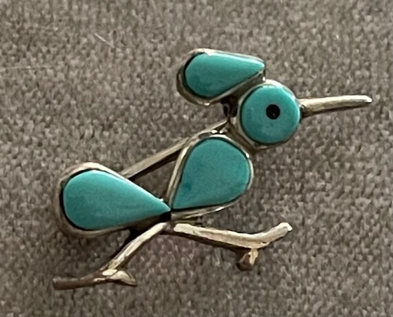 Sterling Zuni Sleeping Beauty Turquoise Road Runner B… - Gem
