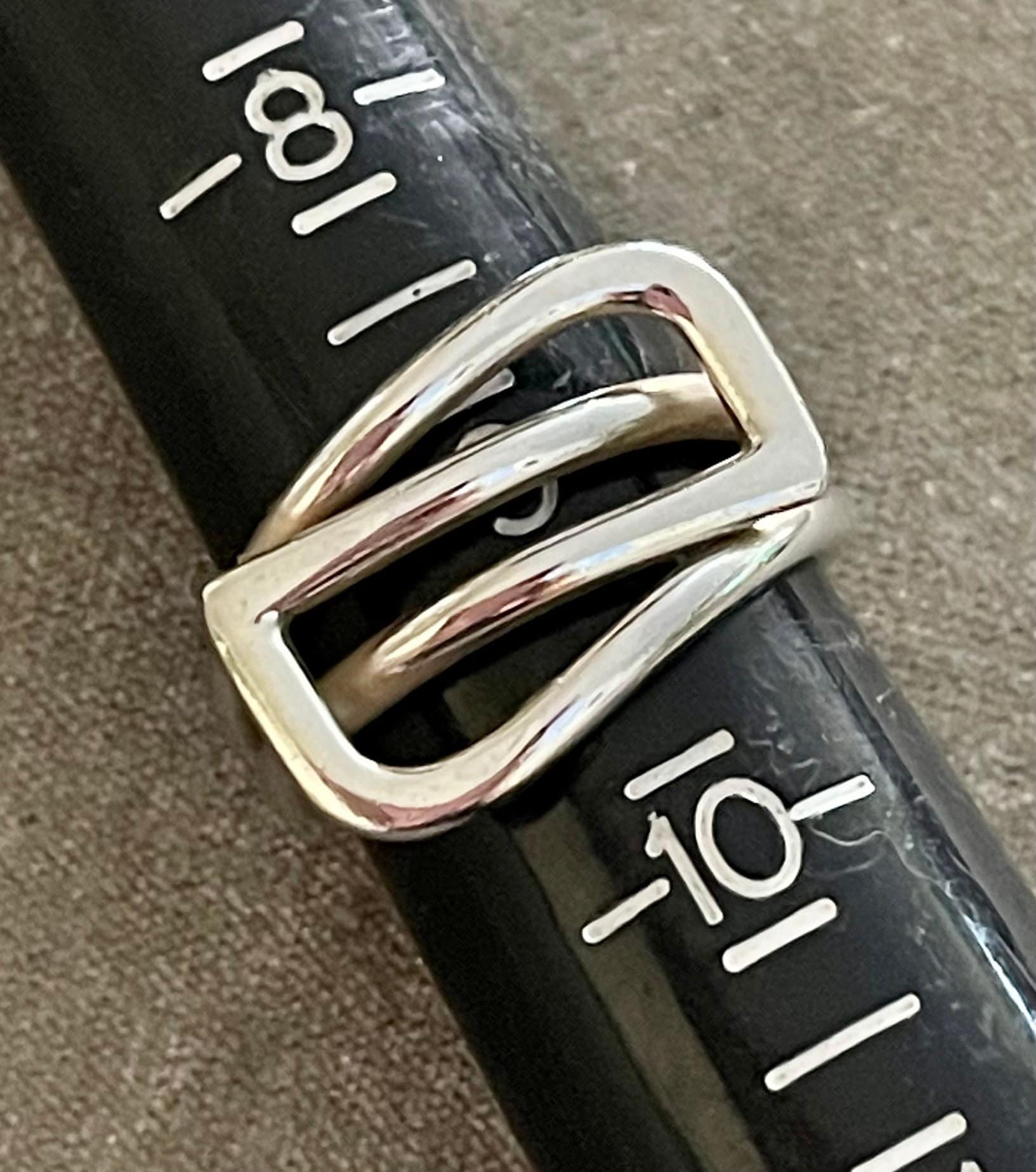 Vintage Modernist Sterling Ring - Etsy