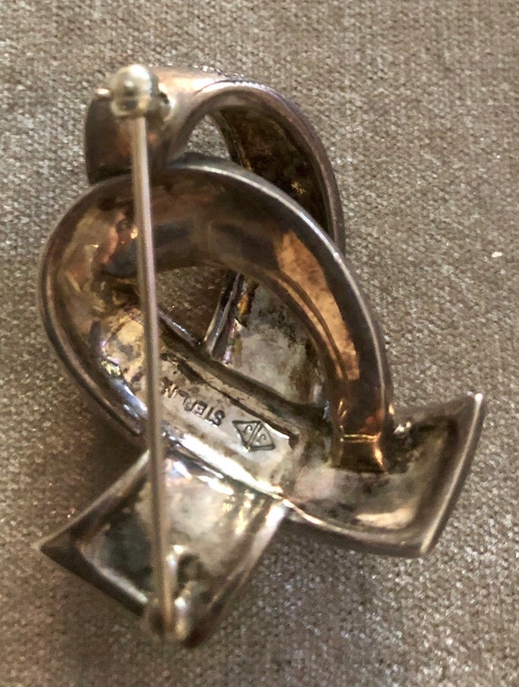 JUDITH JACK Sterling Marcasites Brooch - Gem