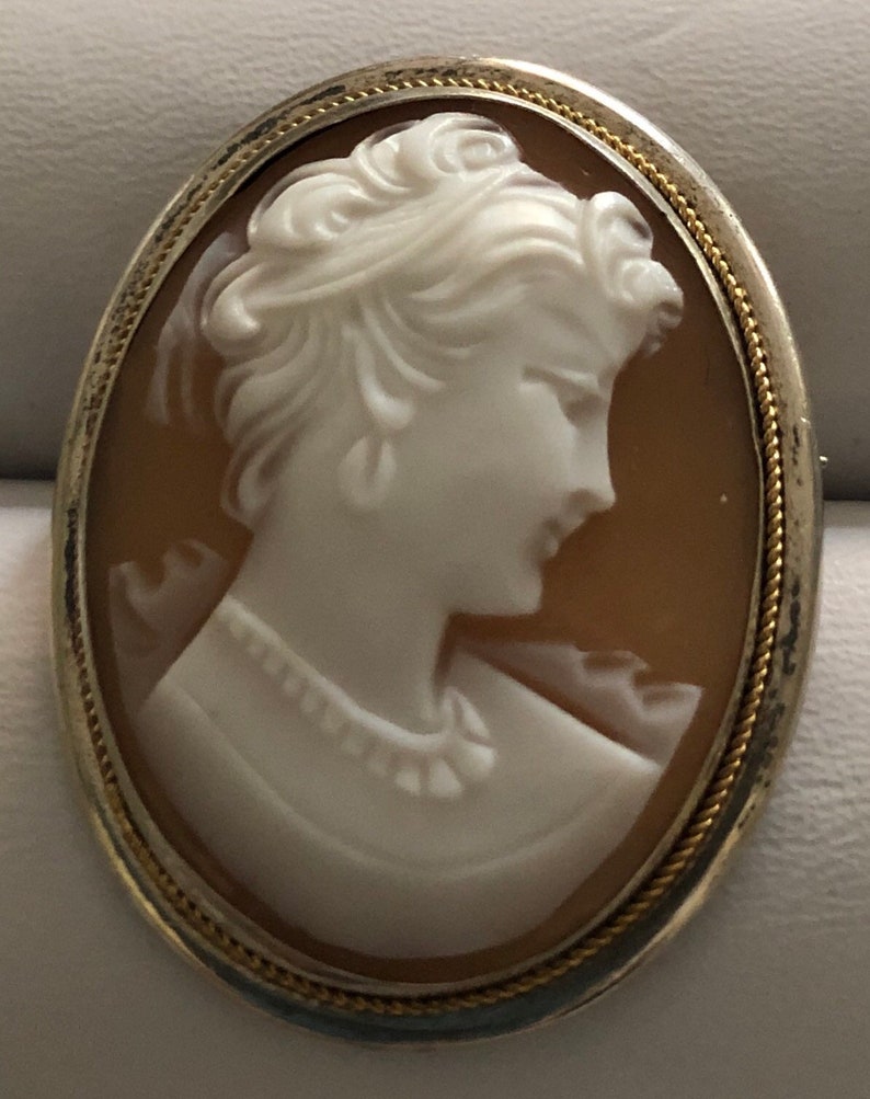 Vintage Italian Silver Shell Cameo - Etsy