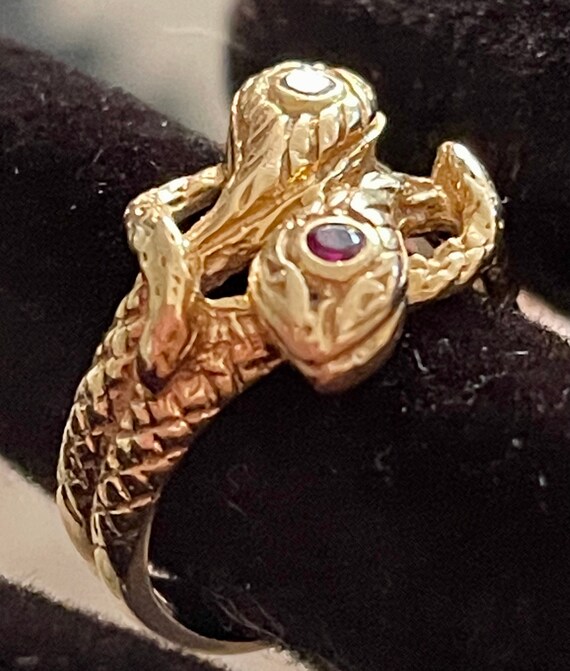 Vintage Eternal and Everlasting Symbol of Love 14K Di… - Gem
