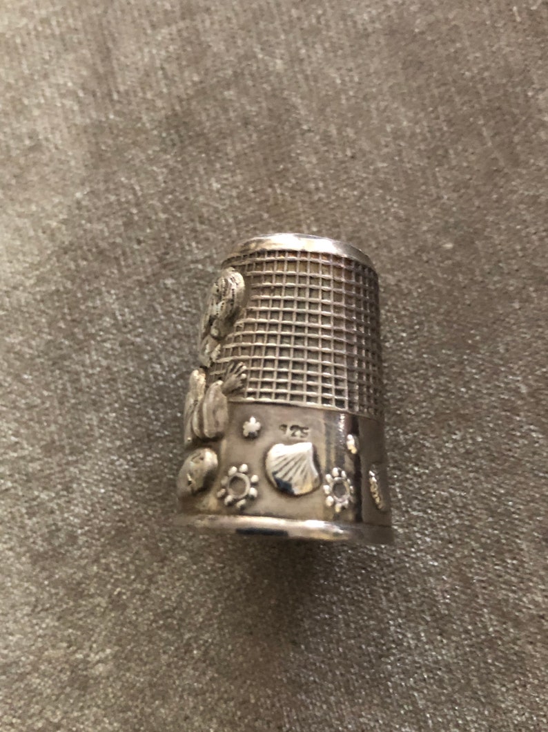Vintage Sterling Praying Angel and Sea Shells Thimble - Etsy