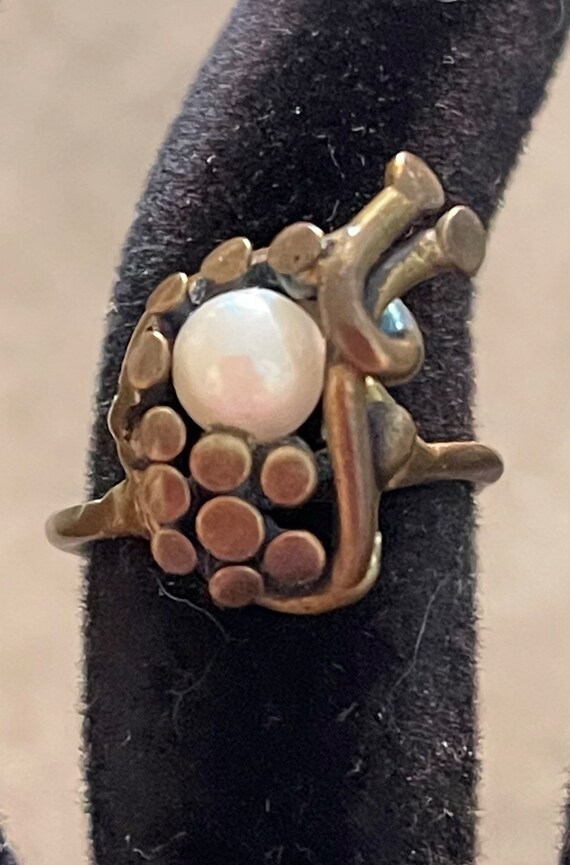 Mid Century Jack Boyd Brutalist Genuine Pearl and Bra… - Gem