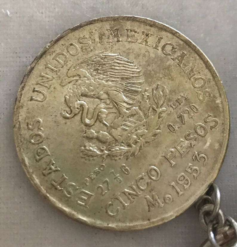 Vintage Super Large Sterling Mexican Coins Sterling Charm Bracelet - Etsy