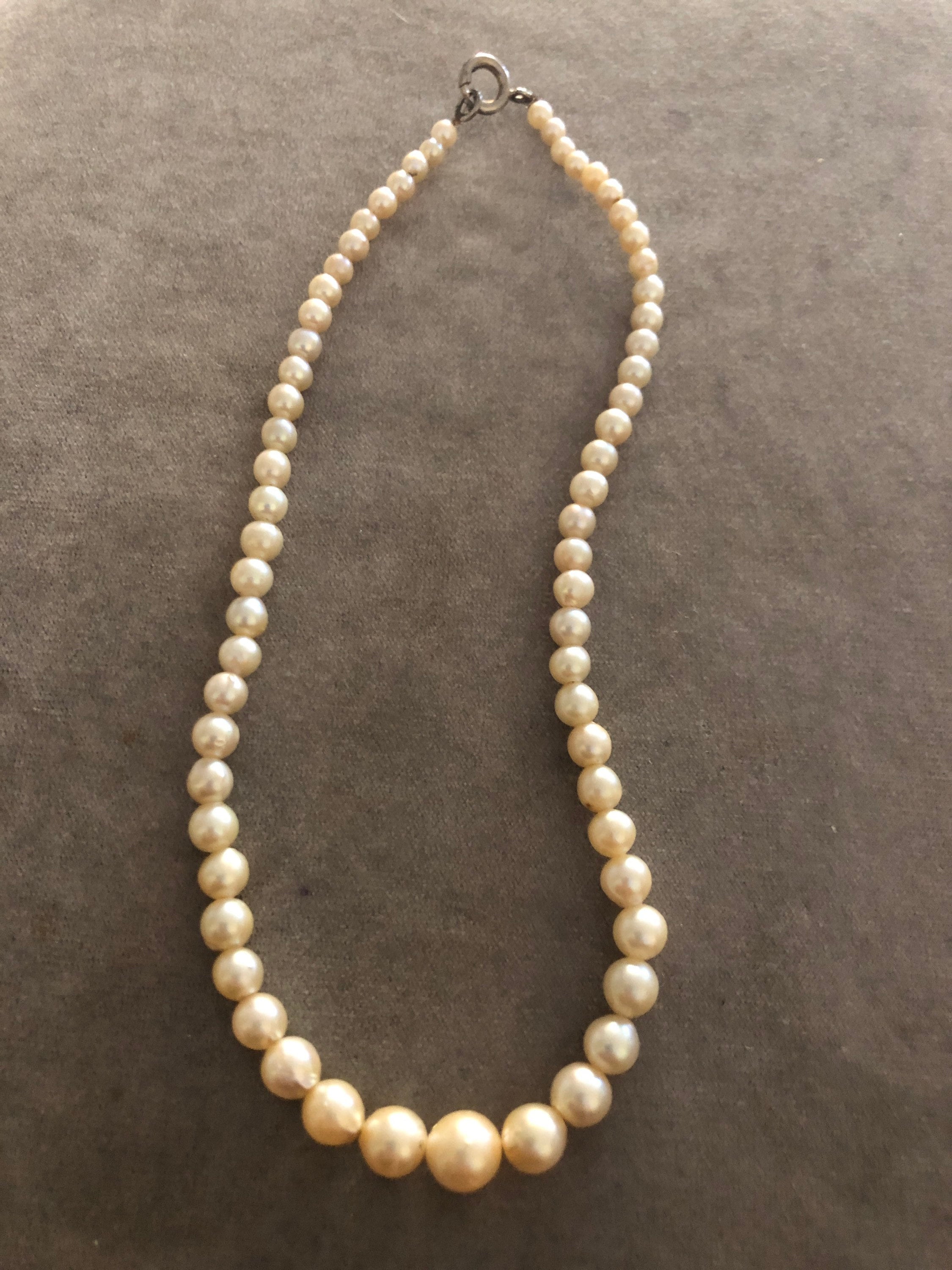Vintage Genuine Gradual Child’s Pearl Necklace - Etsy