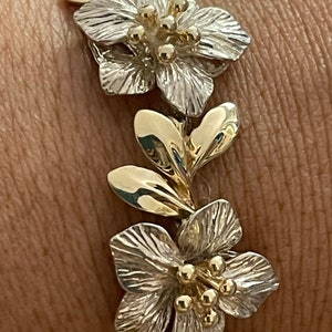 Rare Vintage Harry S Bick HSB 14K Sterling Floral Bracelet - Etsy