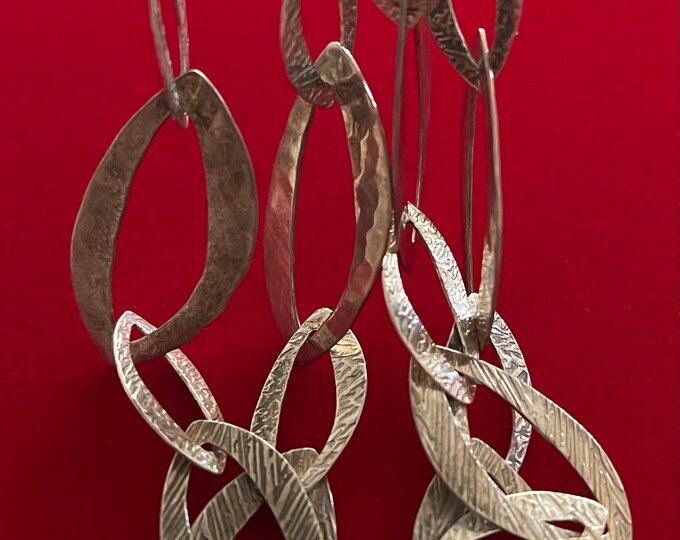 Silpada Sterling Modernist Texture Hammered Oval Necklace - Etsy