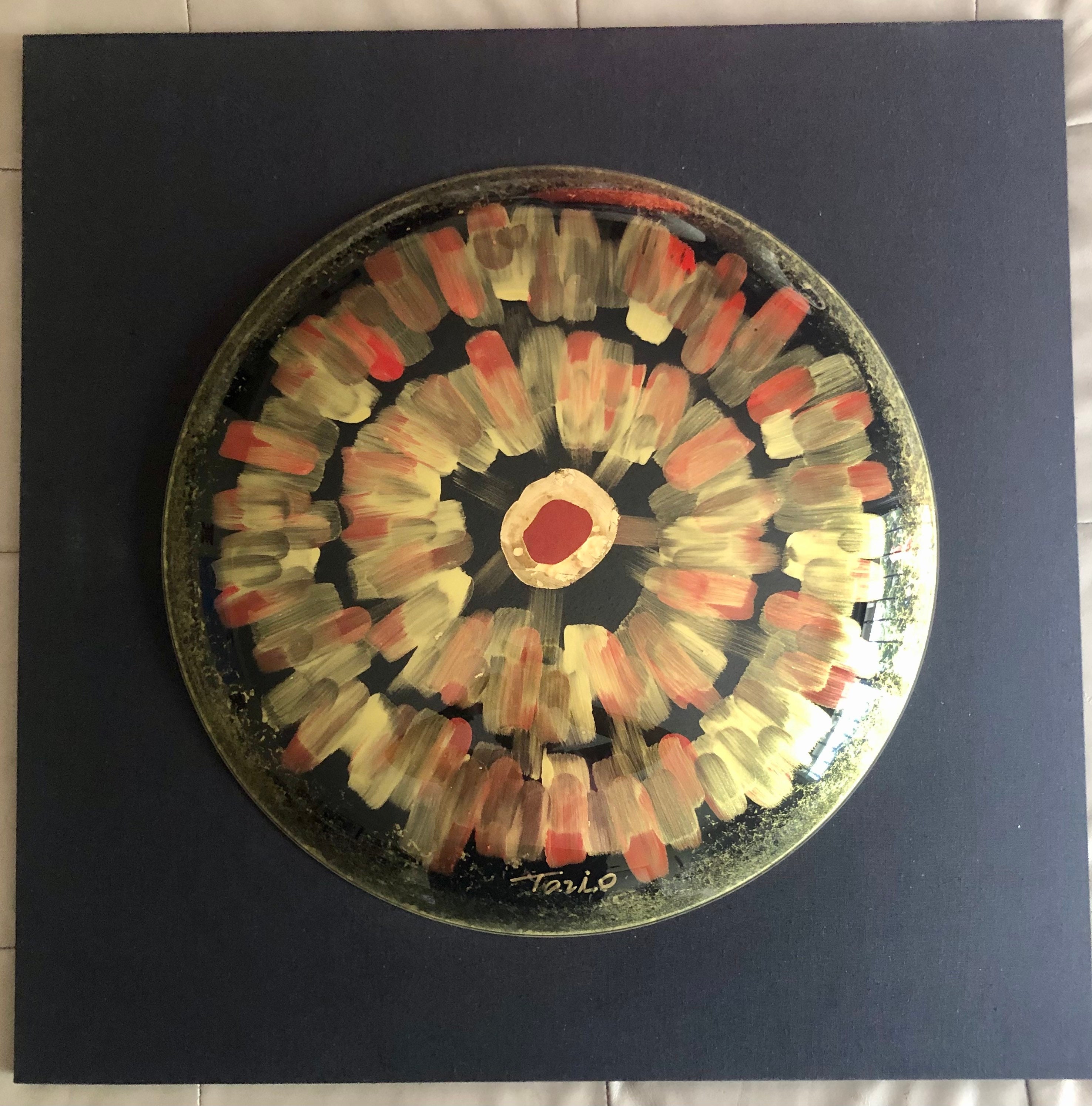 Contemporary Tazios Hand Painted Fused Glass Wall Art | Etsy