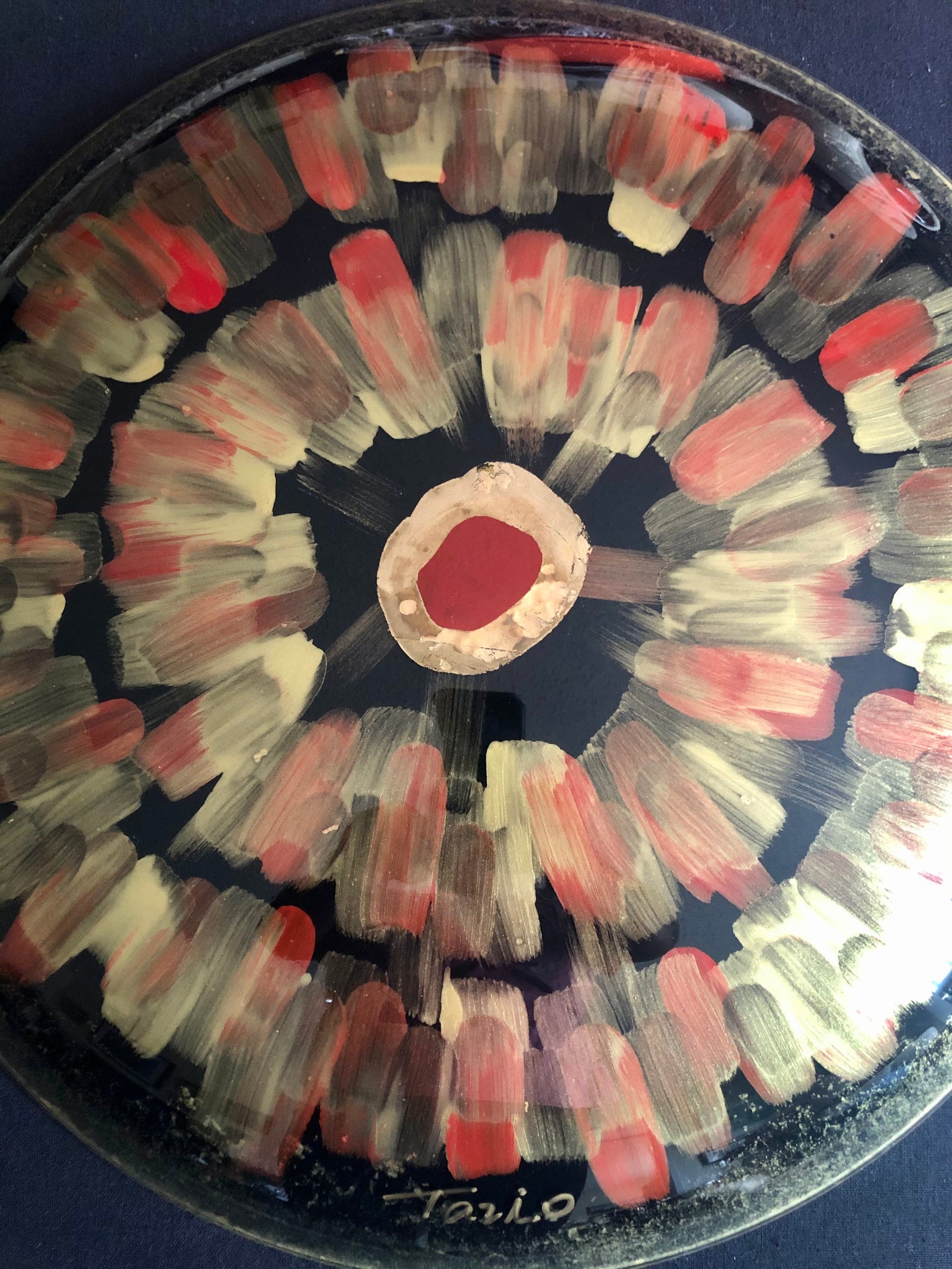 Contemporary Tazios Hand Painted Fused Glass Wall Art | Etsy