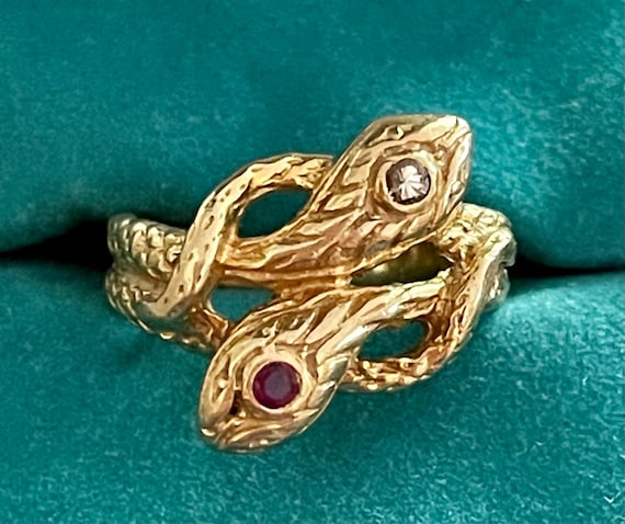 Vintage Eternal and Everlasting Symbol of Love 14K Diamond and | Etsy