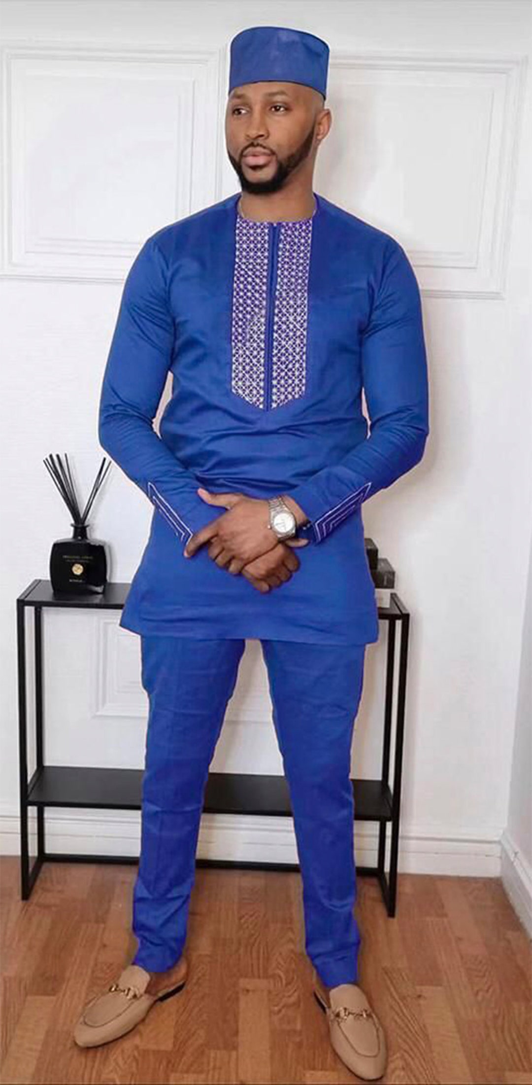 African Men Embroidery 2 Piece Senator Suit/african Clothing/african ...