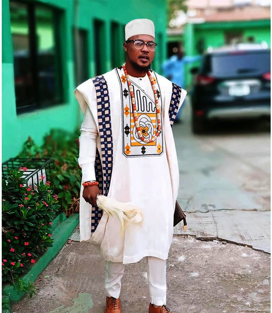 African Agbada Set, Matching Shirt, Agbada Vest, and Pant. African Men ...