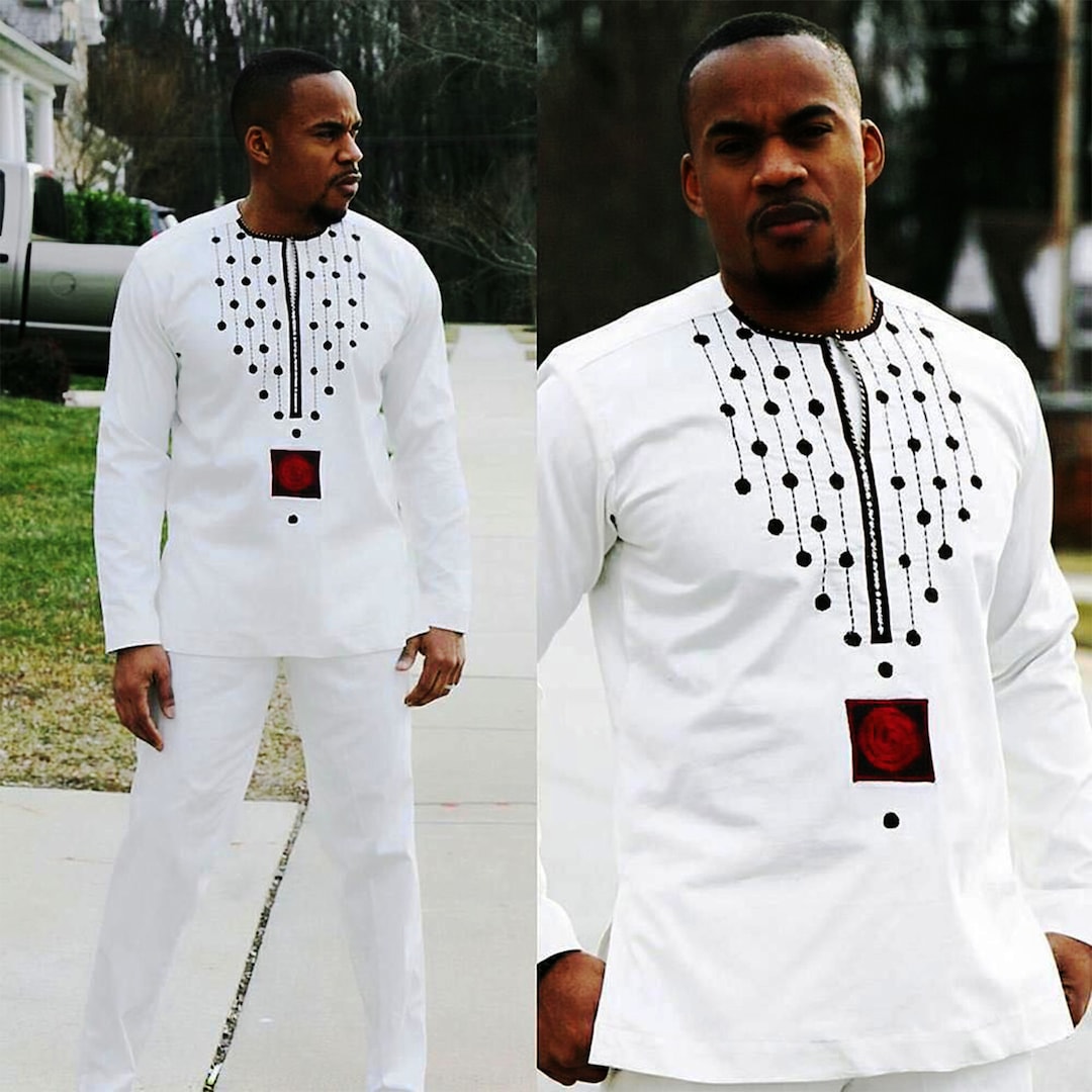 African Men Embroidery 2 Piece Senator Suit/african Clothing/african ...