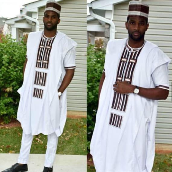 African Agbada Set Matching Shirt Agbada Vest and Pant. - Etsy