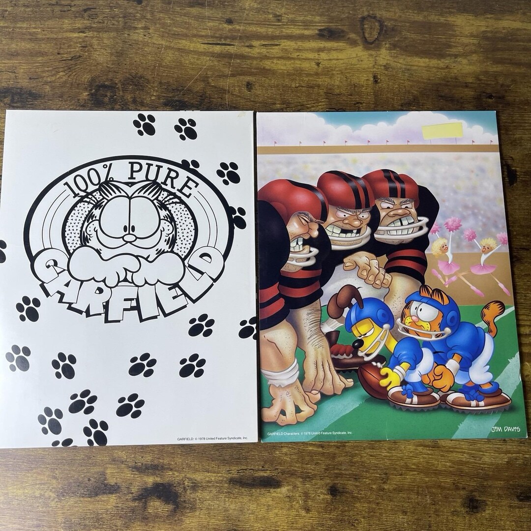 Lot of 2 Garfield Odie VTG Mead School Folder Jim Davis Portfolio ...