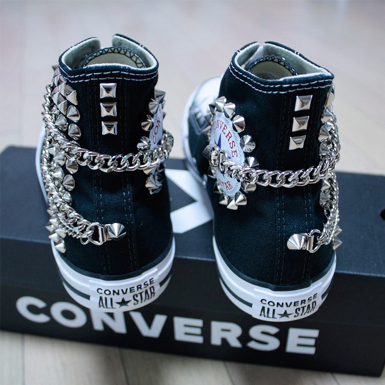 Genuine CONVERSE Black With Skull & Chains All-star Chuck Taylor ...
