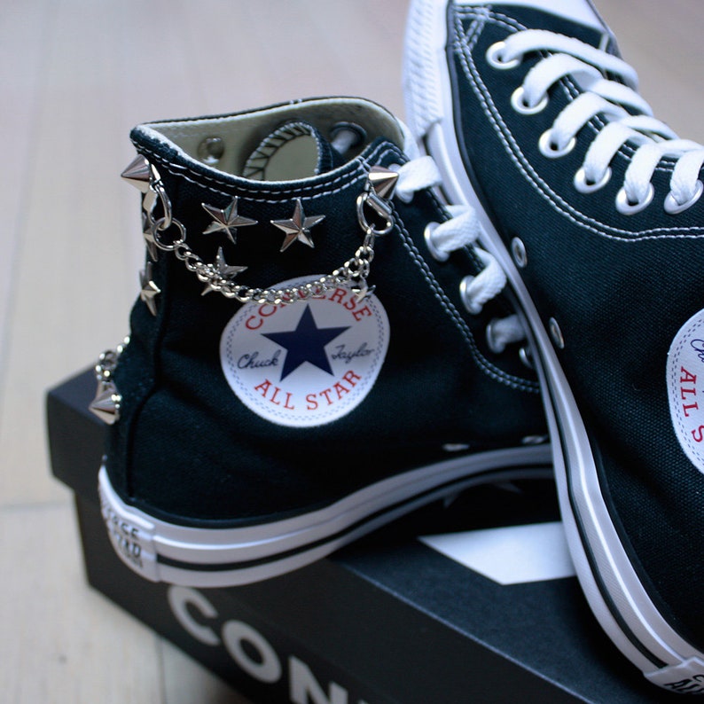Genuine CONVERSE Black With Star & Chains All-star Chuck Taylor ...