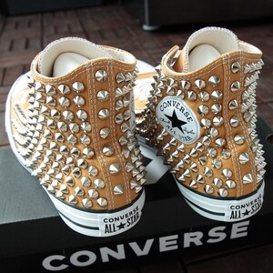 Genuine CONVERSE Burnt Honey With Studs All-star Chuck Taylor Sneakers ...