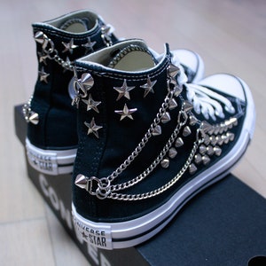 Genuine CONVERSE Black With Star & Chains All-star Chuck Taylor ...