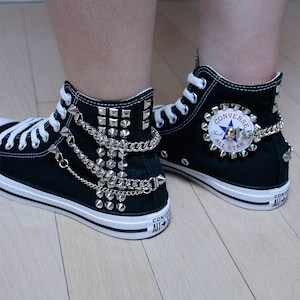 Genuine CONVERSE Black With Skull & Chains All-star Chuck Taylor ...